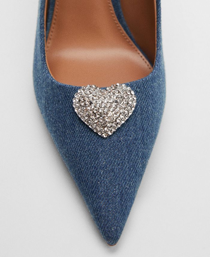 MANGO Women's Rhinestone Detail Denim Shoes - Macy's
