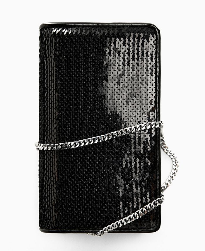 MANGO Women's Sequined Chain Bag - Macy's