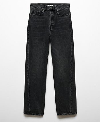 MANGO Women's Forward Seams Straight Jeans - Macy's