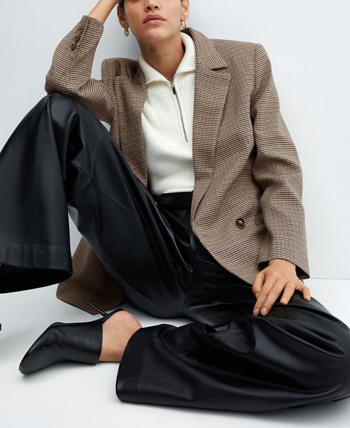 MANGO Women's Cross Button Blazer - Macy's