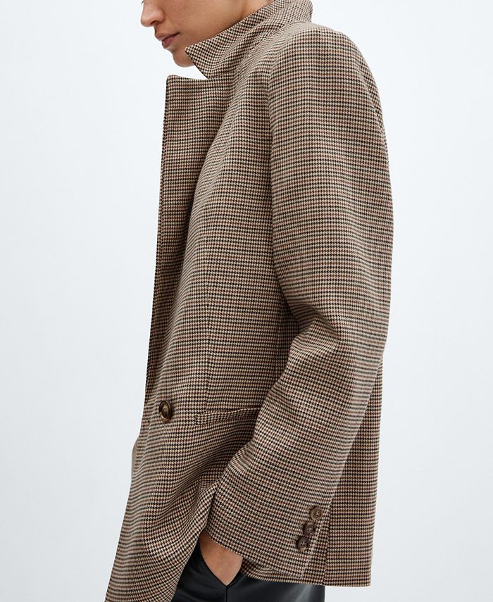 MANGO Women's Cross Button Blazer - Macy's