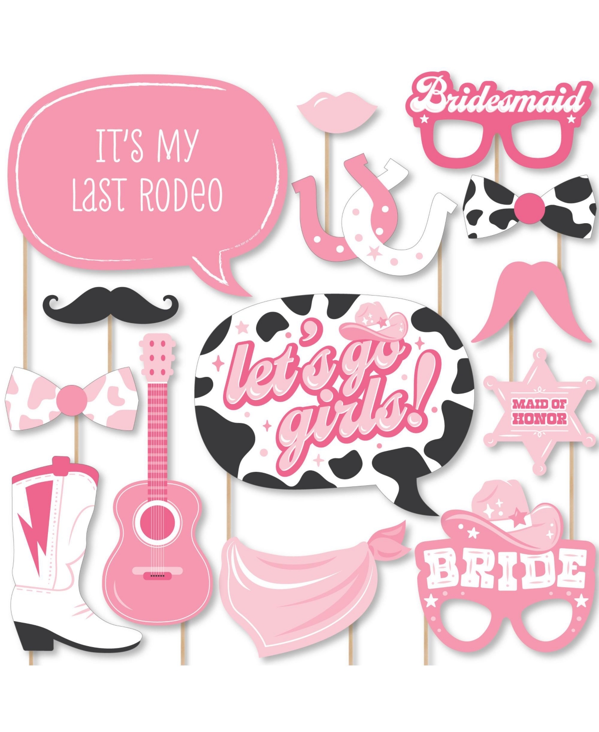 Big Dot Of Happiness Last Rodeo - Pink Cowgirl Bachelorette Party Photo ...