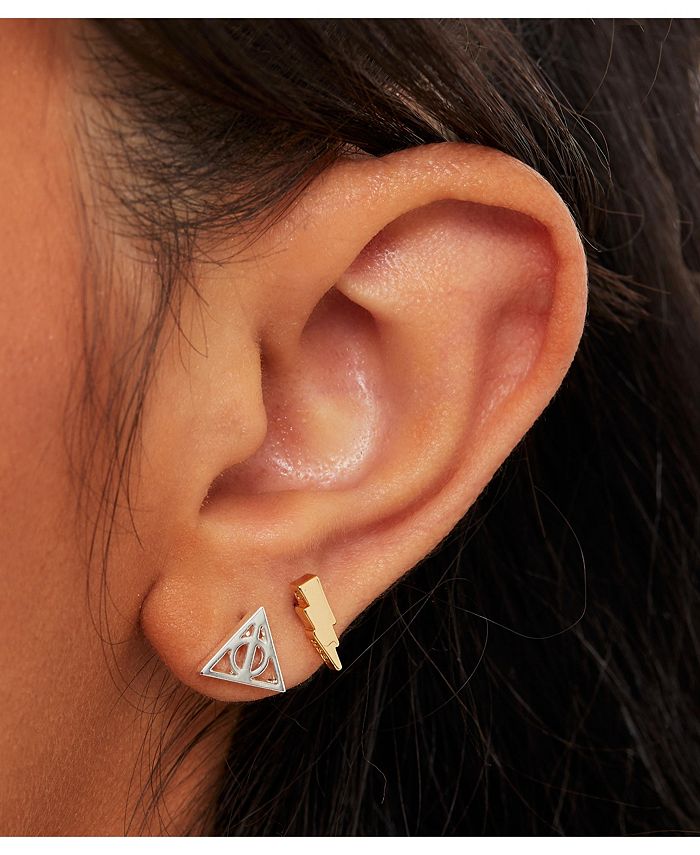 Harry Potter Gold and Silver Flash Plated Stud Earring Sets - Lighting ...