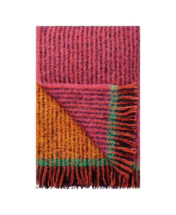 Designers Guild Katan Fuchsia Mohair Throw blanket - Macy's
