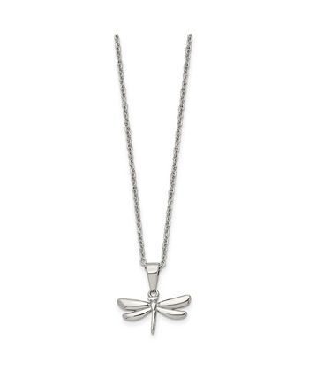 Chisel Polished Dragonfly Pendant on a Cable Chain Necklace - Macy's
