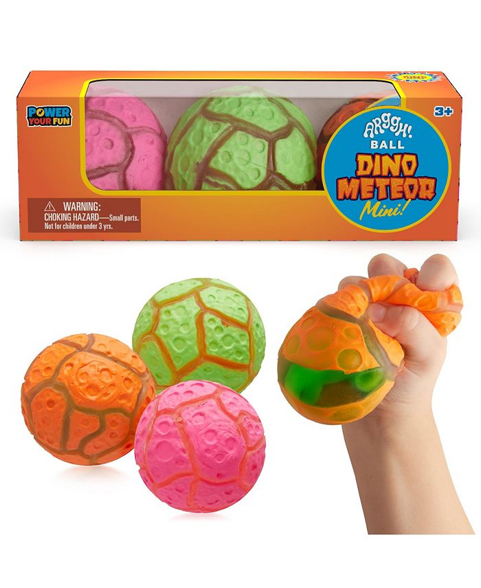 Power Your Fun Arggh Meteor Mini Stress Balls - 3 Pack - Macy's