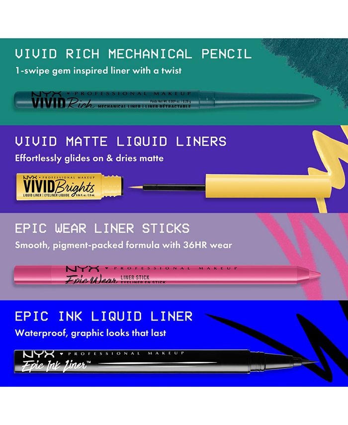 NYX Professional Makeup Vivid Rich Retractable Eyeliner - Macy's