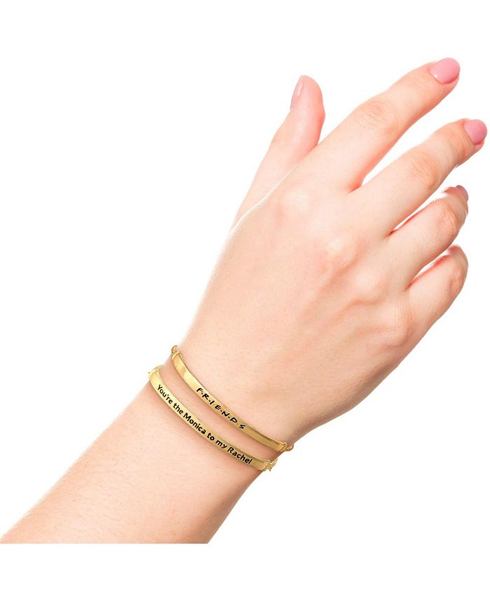 Friends TV Show Themed Gold Plated Bar Bracelets, Logo and You're the ...