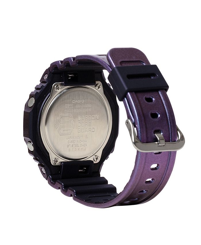 G-Shock Men's Analog Digital Purple Resin Watch 50.0mm, GA2100AH-6A ...