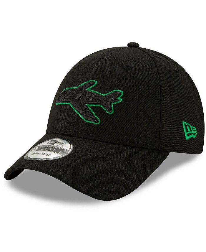 New Era Men's Black New York Jets Throwback Logo Momentum 9FORTY ...