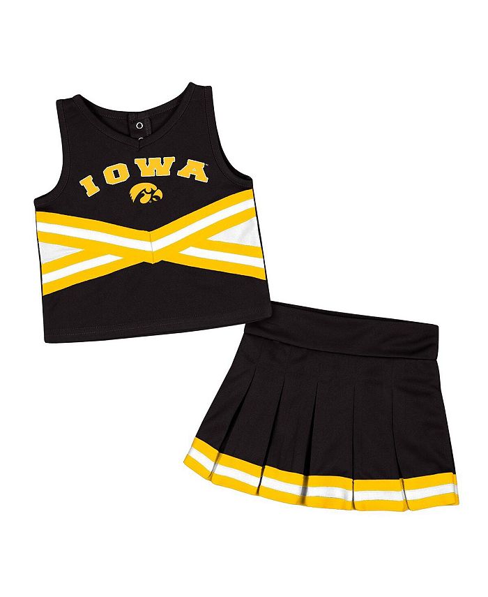 Colosseum Girls Toddler Black Iowa Hawkeyes Carousel Cheerleader Set ...