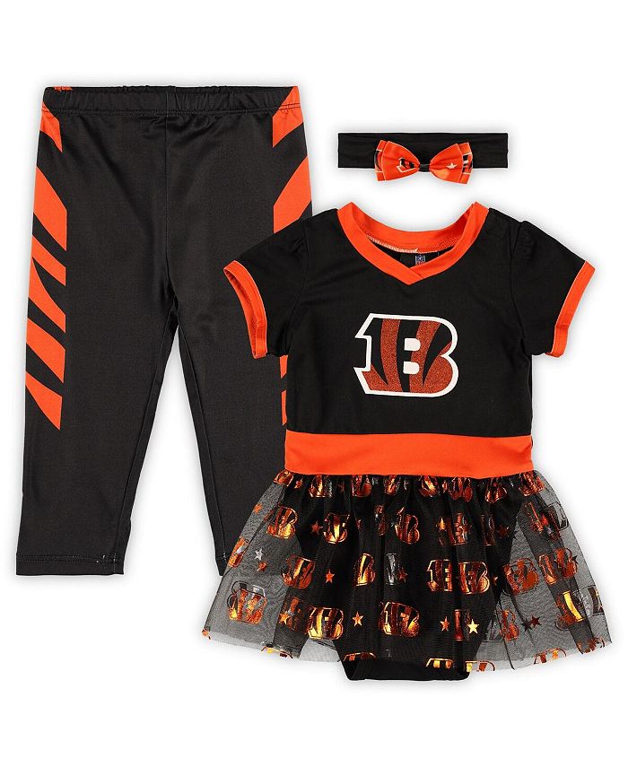 Jerry Leigh Girls Infant Black Cincinnati Bengals Tailgate Game Day ...