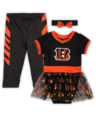 Girls Infant Black Cincinnati Bengals Tailgate Game Day Bodysuit with ...