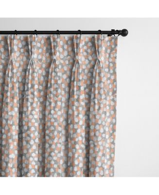 Laight Prairie Peach Pinch Pleat Drapery Panel - Pair 20"x144" - Macy's