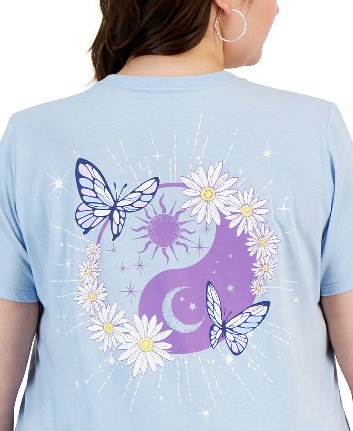 Rebellious One Trendy Plus Size Yin Yang Graphic T-Shirt - Macy's