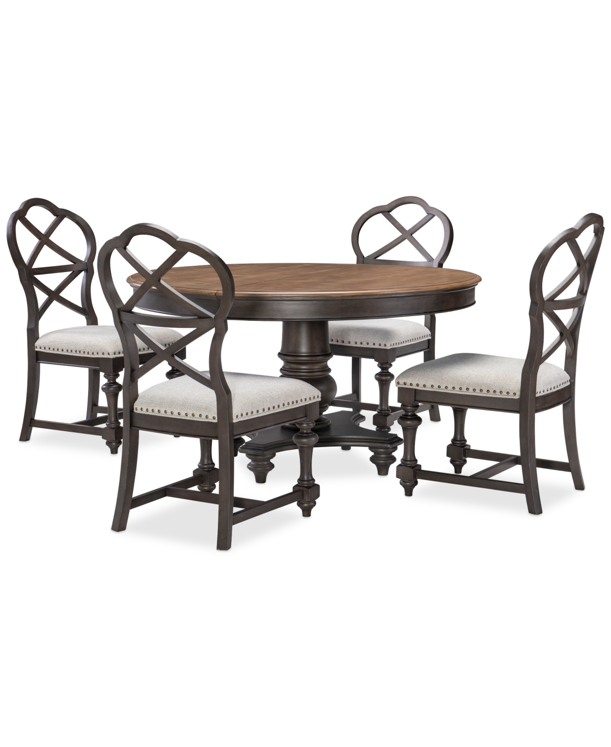 Click here for Mandeville 5 Pc. Dining Set (Round Table & 4 X-Bac... prices