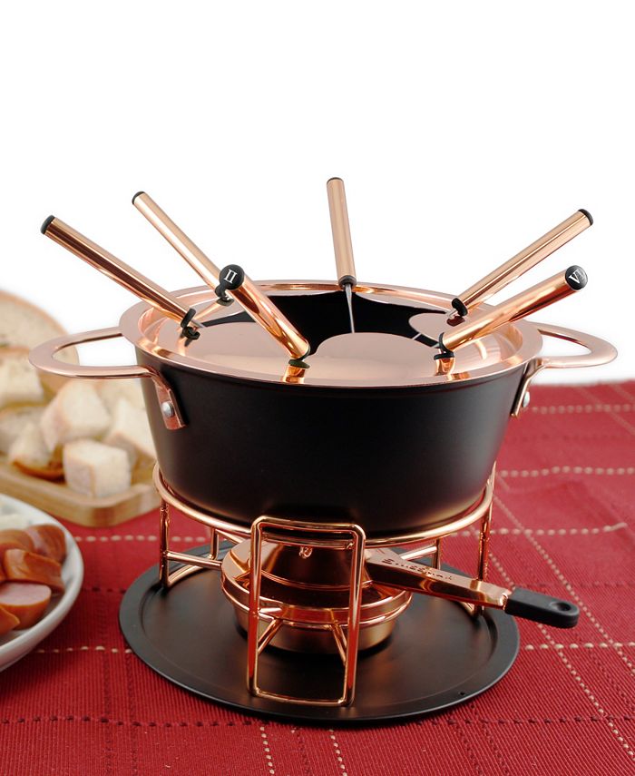 SWISSMAR Real 11 Piece Cast Aluminum Fondue Set - Macy's