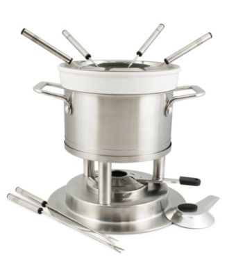 Basel 11 Piece Stainless Steel Fondue Set - Macy's