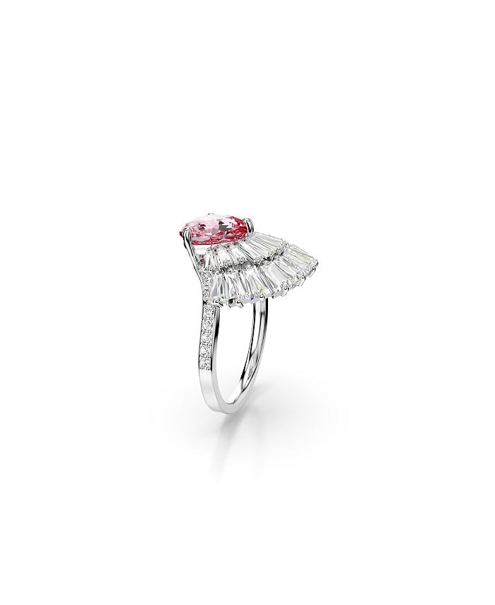 Swarovski Mixed Cuts, Shell, Pink, Rhodium Plated Idyllia Cocktail Ring ...