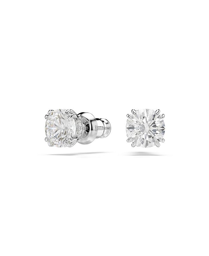 Swarovski Mixed Cuts, Flower, Blue, Rhodium Plated Idyllia Set, 2 Piece ...