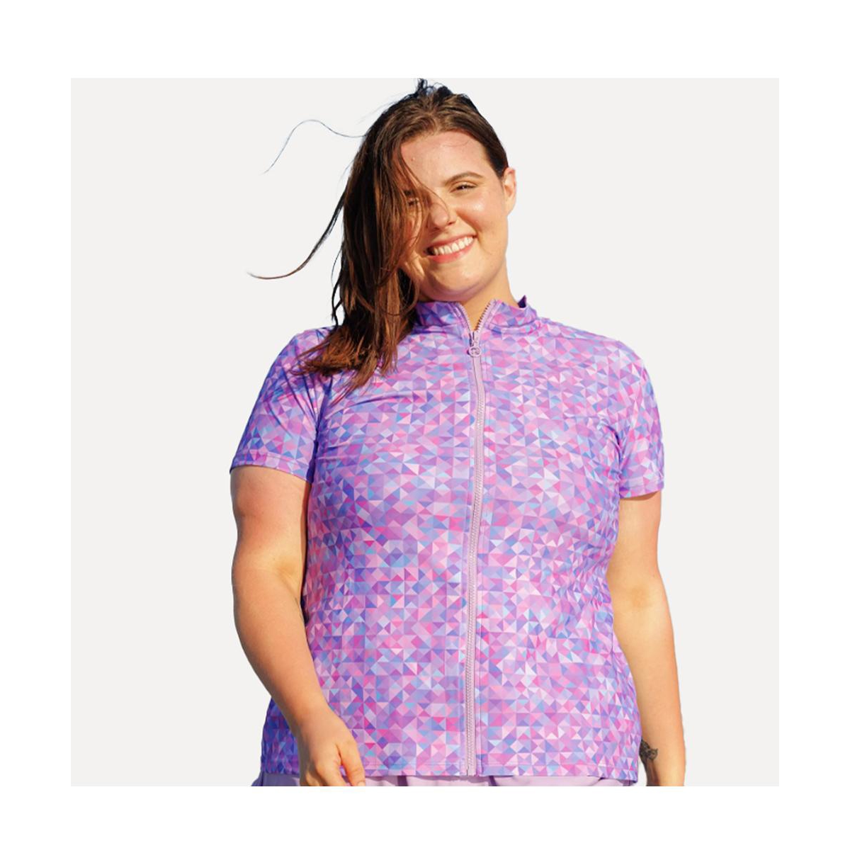 Click here for Calypsa Womens Full-Zip Adele Swim Top - Royal ref... prices