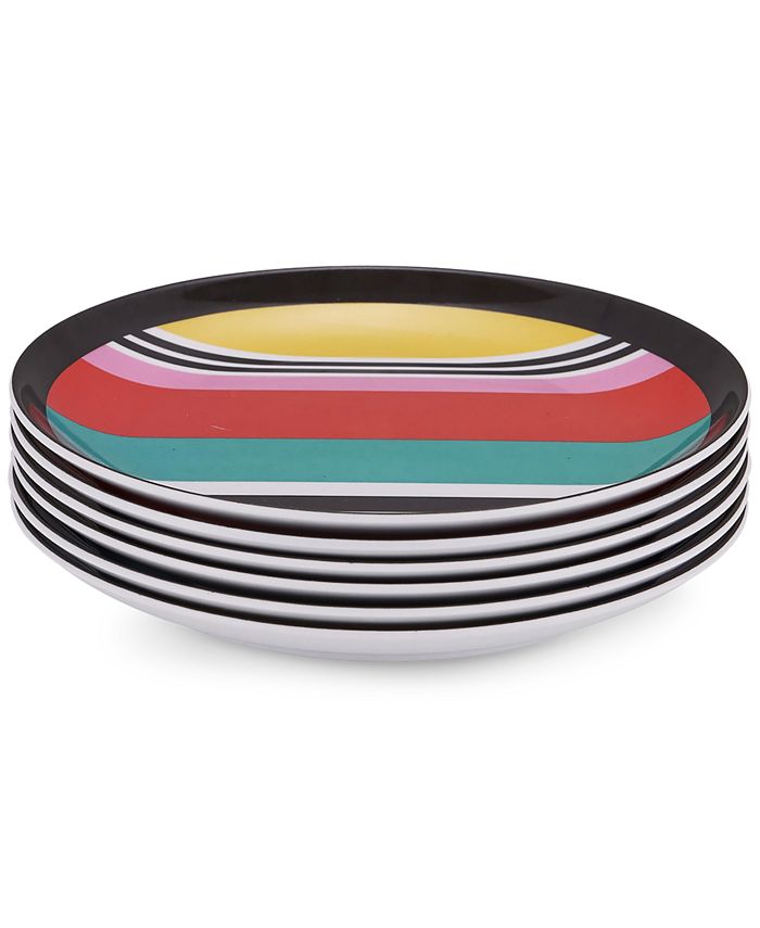 French Bull Assorted Melamine Appetizer Plates, Set of 6 - Macy's