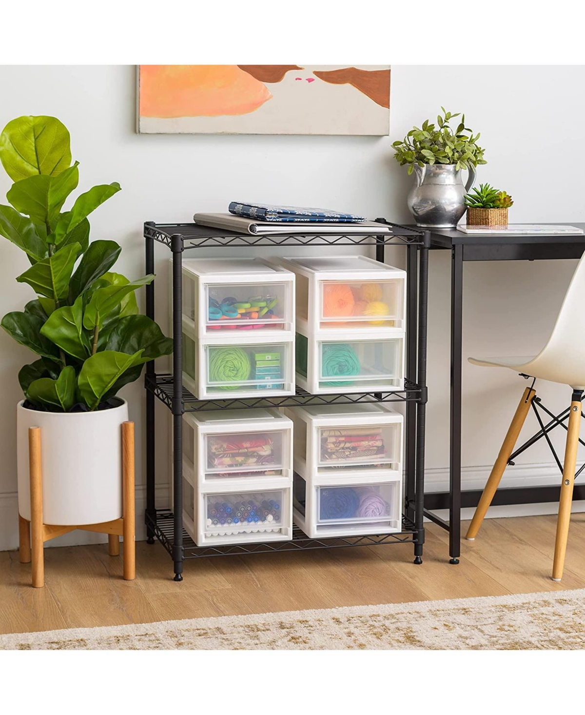 Iris Usa 8 Pack 6qt Stackable Plastic Storage Drawers, White | ModeSens