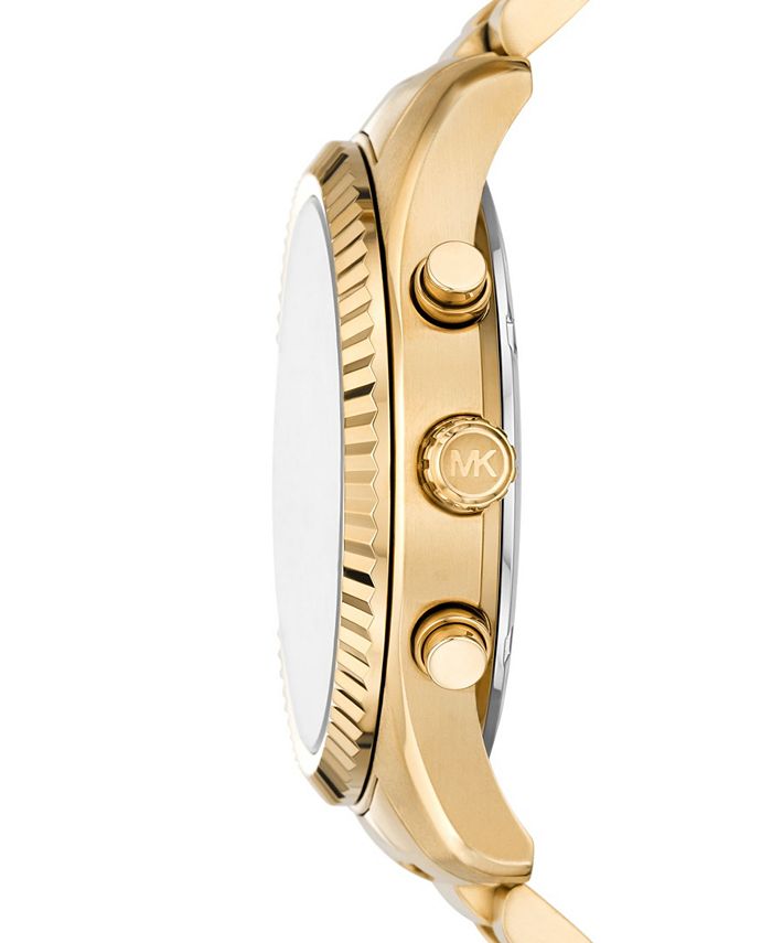 Michael Kors Men's Lexington Chronograph Gold-Tone Stainless Steel ...