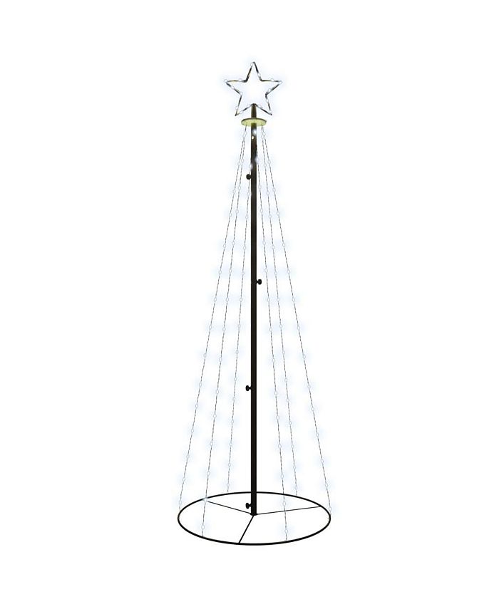 vidaXL Christmas Cone Tree Cold White 108 LEDs 2x6 ft - Macy's