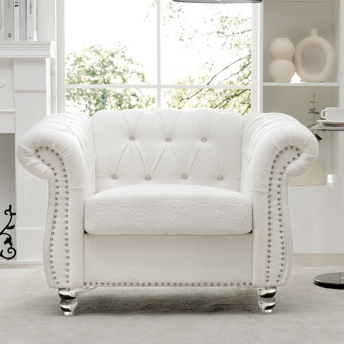 Click here for 1 Seater Sofa Chair For Living Room - White prices