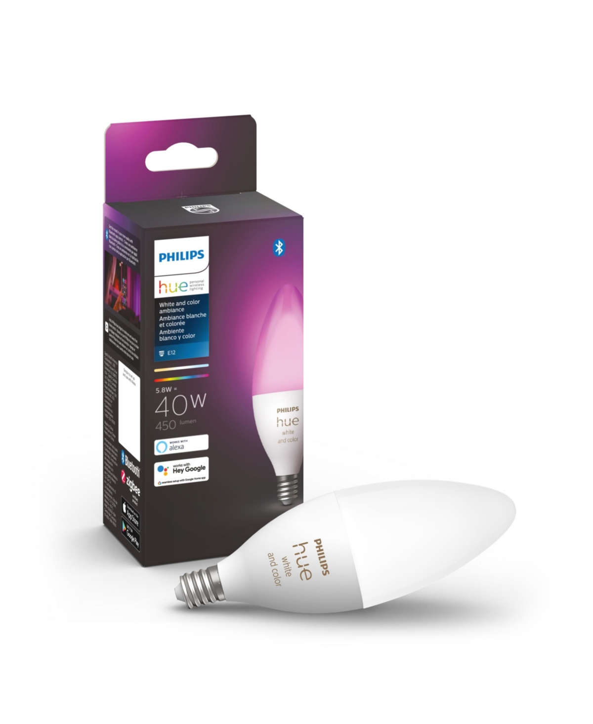 Click here for Philips Hue E12 Bluetooth 50W Smart Led Bulb - Whi... prices