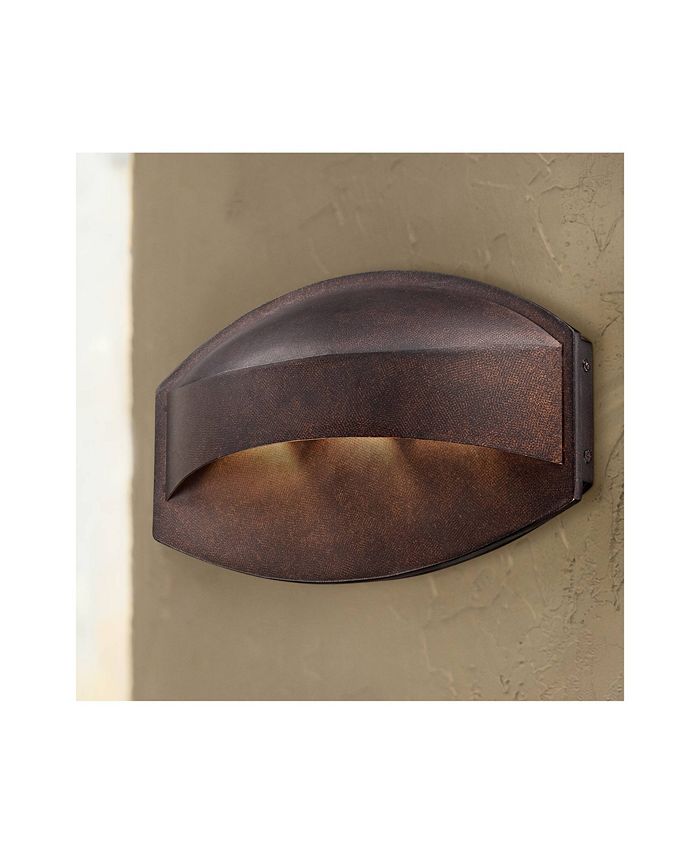 Possini Euro Design Xane Modern Outdoor Wall Light Fixture LED Bronze ...