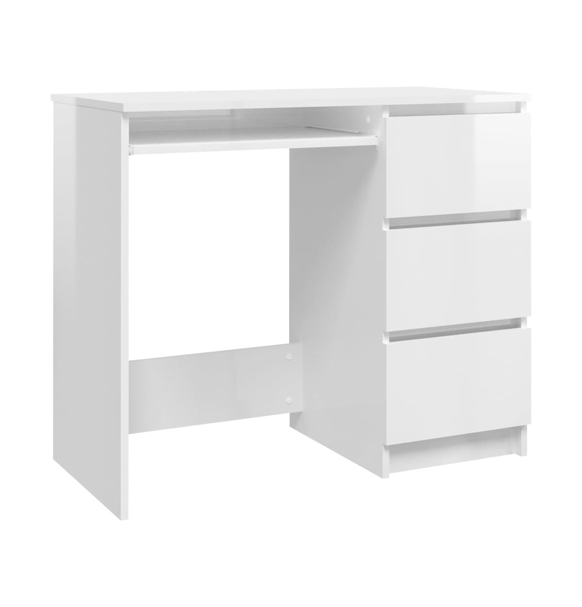 Click here for vidaXL Desk High Gloss White 35.4x17.7x29.9 Engine... prices