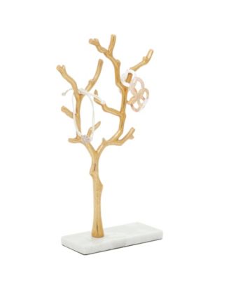 Rosemary Lane Real Marble Tree Jewelry Stand with Rectangular Base, 9 ...