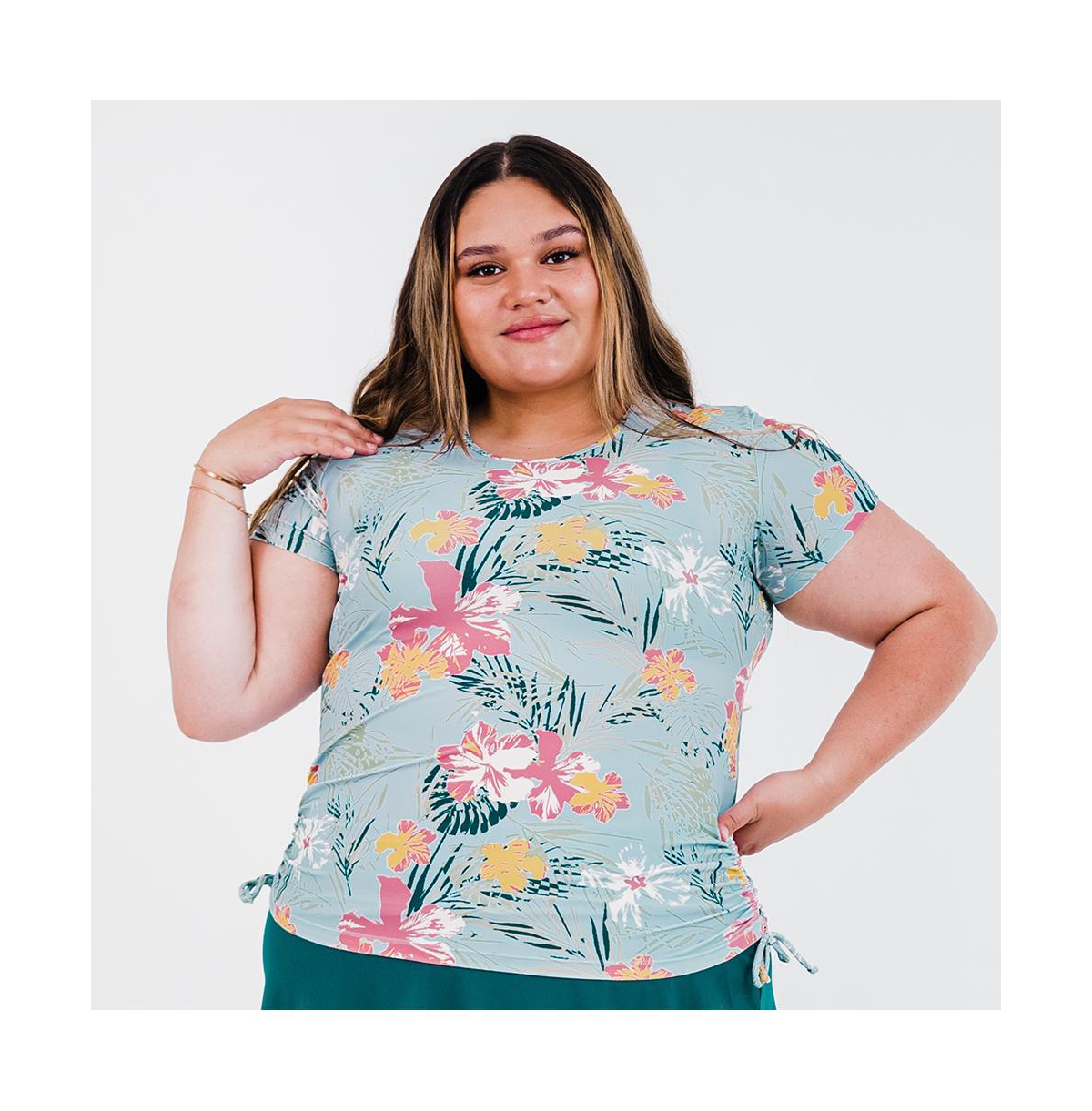 Click here for Calypsa Plus Size Adele Swim Top - Hawaiian paradi... prices