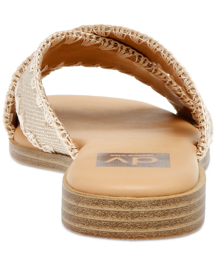 DV Dolce Vita Women's Miguel Crisscross Flat Slide Sandals - Macy's