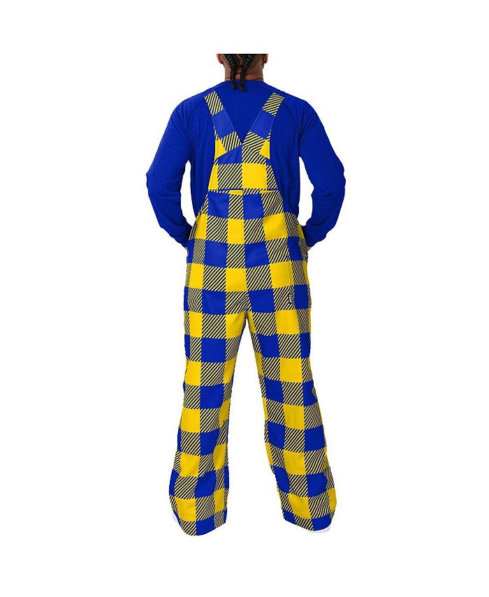 FOCO Men's Royal Los Angeles Rams Big Logo Plaid Overalls - Macy's