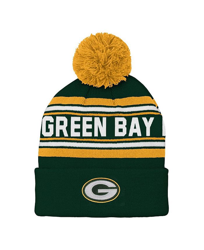 Outerstuff Youth Boys and Girls Green Green Bay Packers Jacquard Cuffed ...