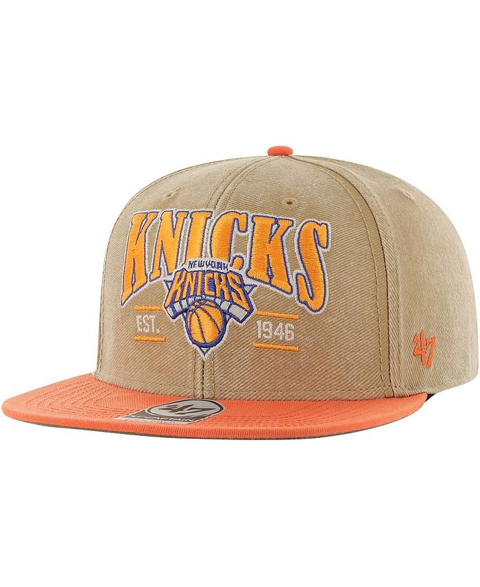 '47 Brand Men's Khaki, Orange Distressed New York Knicks Chilmark ...