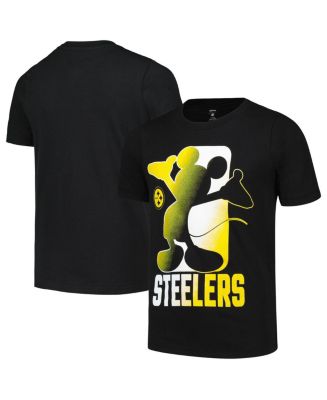 Big Boys Black Pittsburgh Steelers Disney Cross Fade T-shirt - Macy's