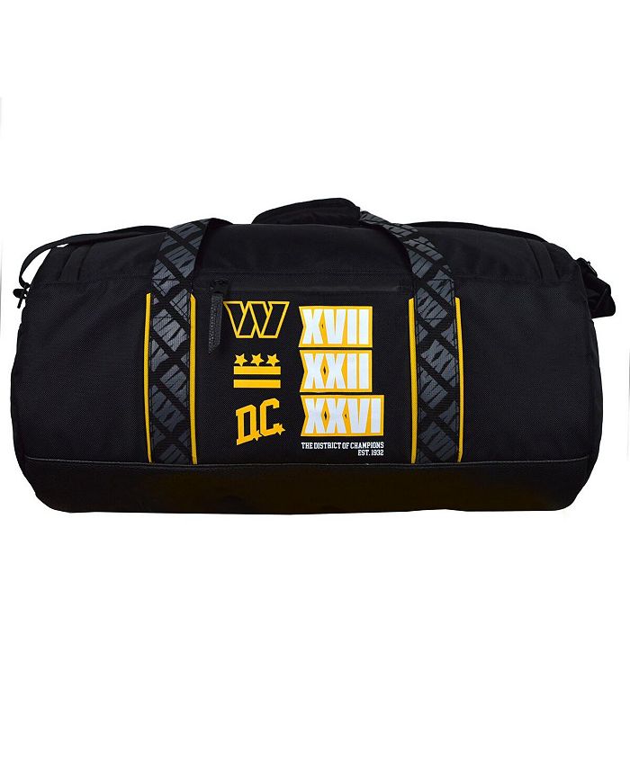 DC Proper Black Washington Commanders Jetsetter Duffel Bag - Macy's