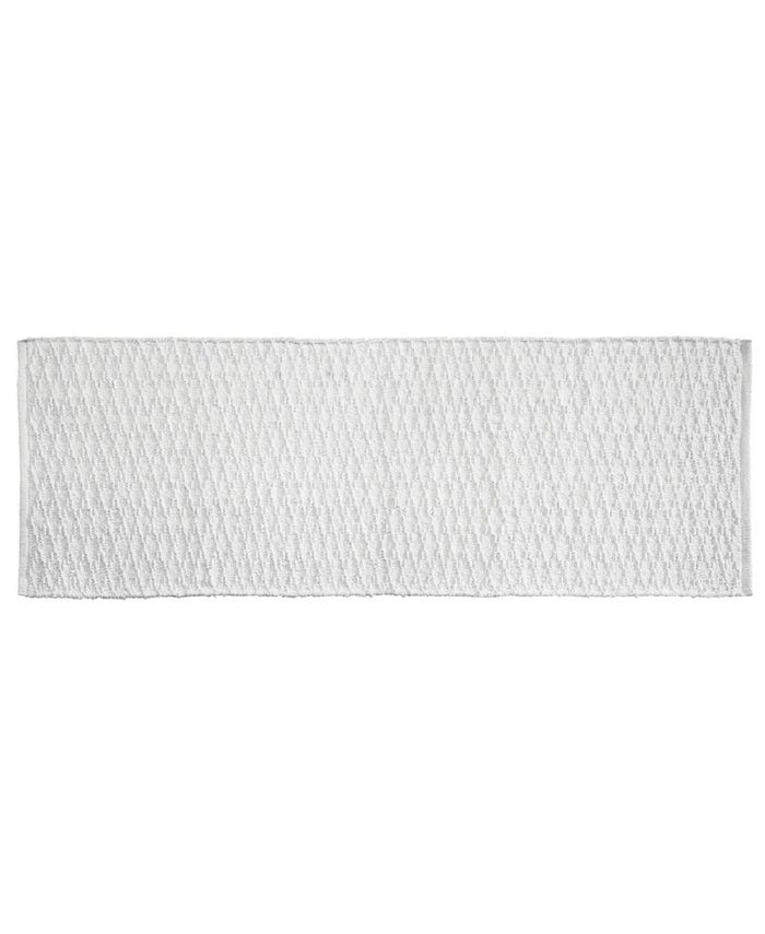mDesign Bathroom Cotton Rectangular Rug, Long Runner, 60" x 21" - Macy's