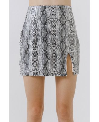 Women's Front Slit Python Skirt - Macy's