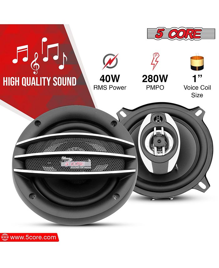 5 Core 5 Inch Subwoofer Car Speaker 50 Watt RMS Mid Range DJ Sub Woofer ...