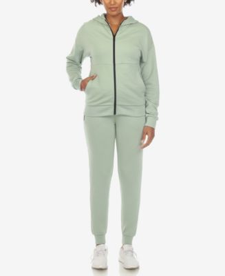 White Mark Women's Fleece Lined 2-Pc. Tracksuit Set - Macy's