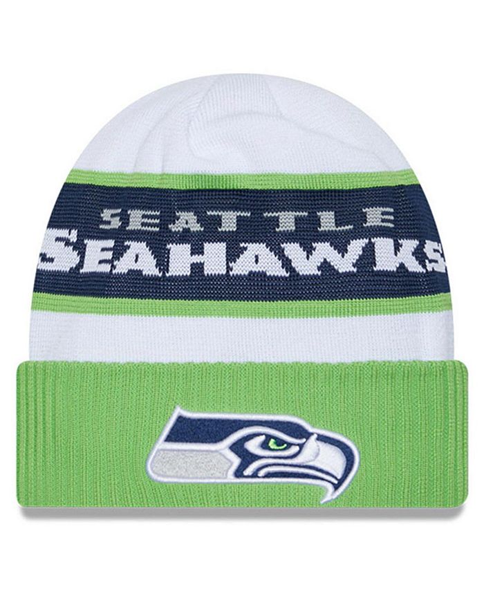 New Era Men's White, Neon Green Seattle Seahawks 2023 Sideline Tech ...