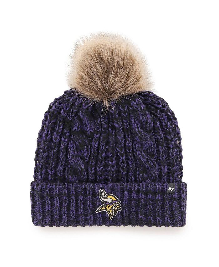 '47 Brand Women's Purple Minnesota Vikings Logo Meeko Cuffed Knit Hat ...