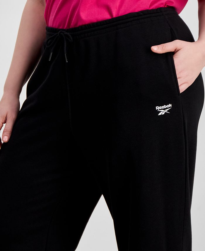 Reebok Plus Size Slim-Fit French Terry Sweatpants - Macy's