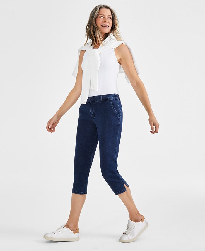Style & Co Women's Mid-Rise Comfort Waist Capri Pants, Created for Macy ...