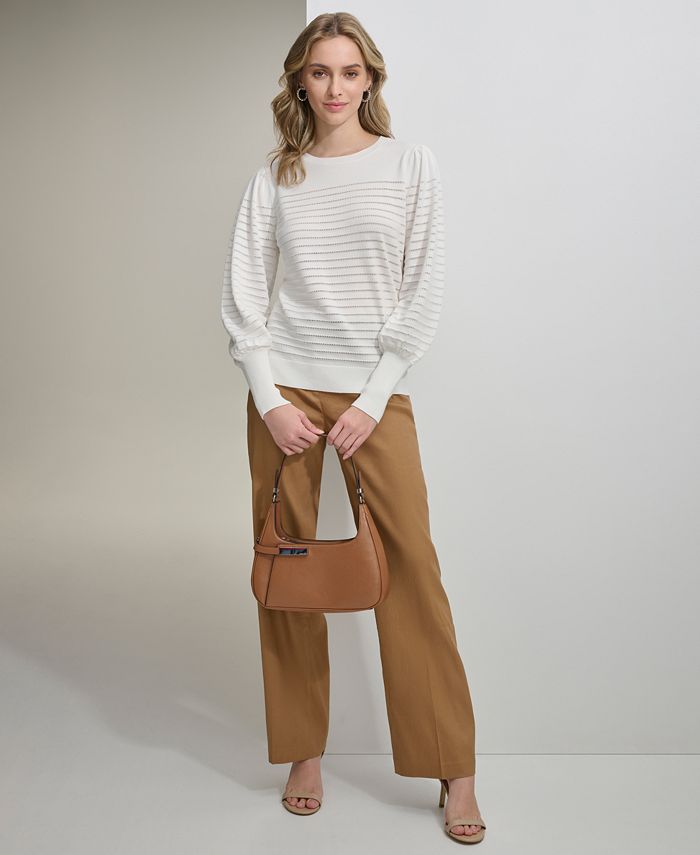 Calvin Klein Women's Extended Button Tab Pants - Macy's